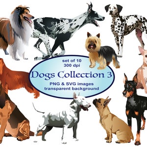 Dogs Clipart 4 Pack, Puppies Clip Art, SVG Clipart - Etsy