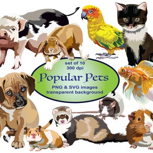 Popular Pets Clip Art Animals Clipart Dogs Clipart Cats | Etsy
