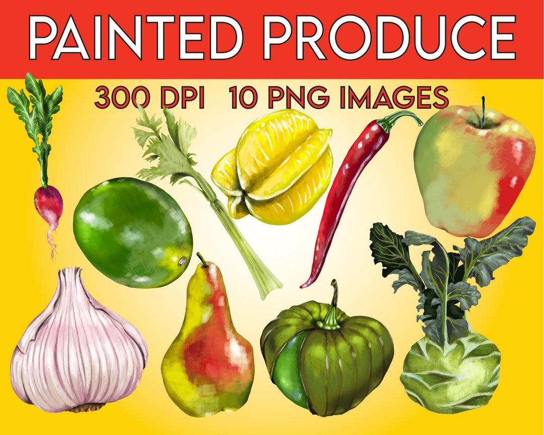 Fruit Clipart Food Clipart Digital Clip Art PNG Printable - Etsy