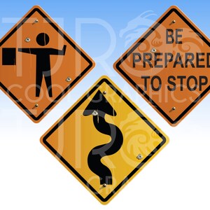 Rustic Road Signs Clipart, SVG Clipart, Construction Clip Art, Highway ...