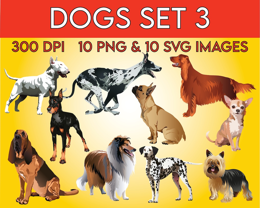 Dogs Clip Art, Pets Clipart, SVG Clipart, Animals Clipart - Etsy