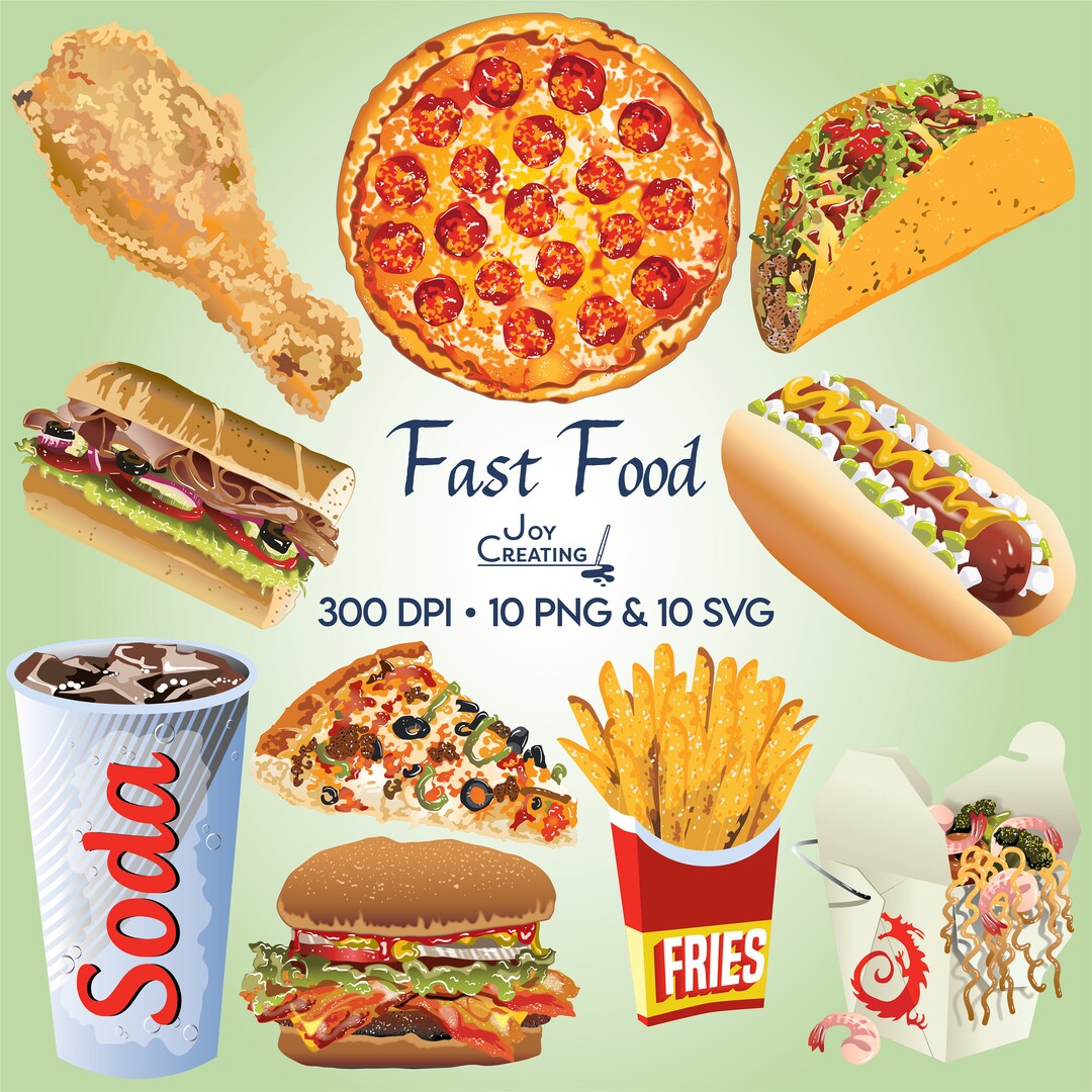 Fast Food SVG Clip Art - Etsy