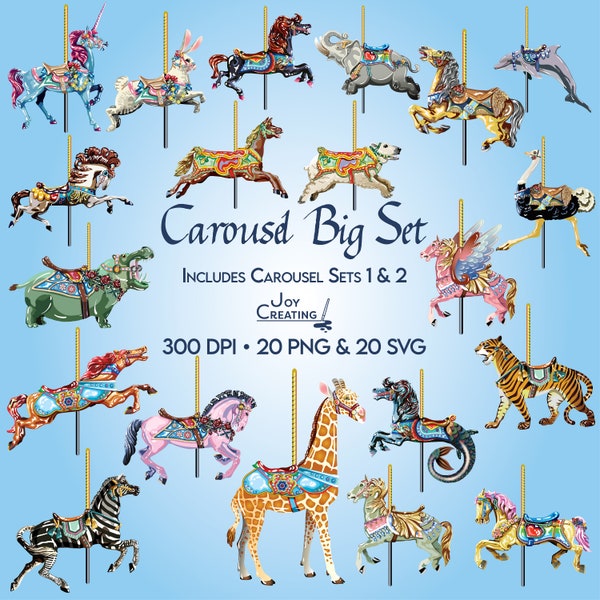 Carousel Clip Art - Etsy