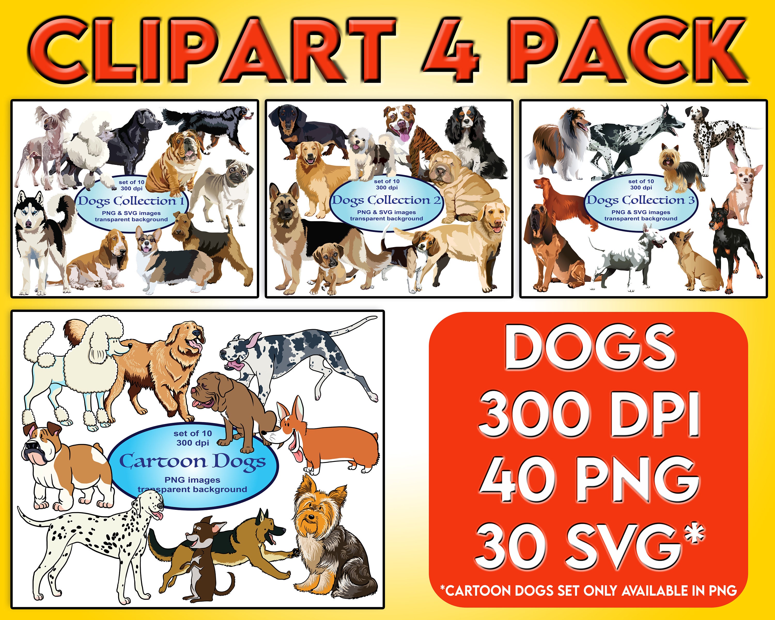 Pack Of Dogs Clipart