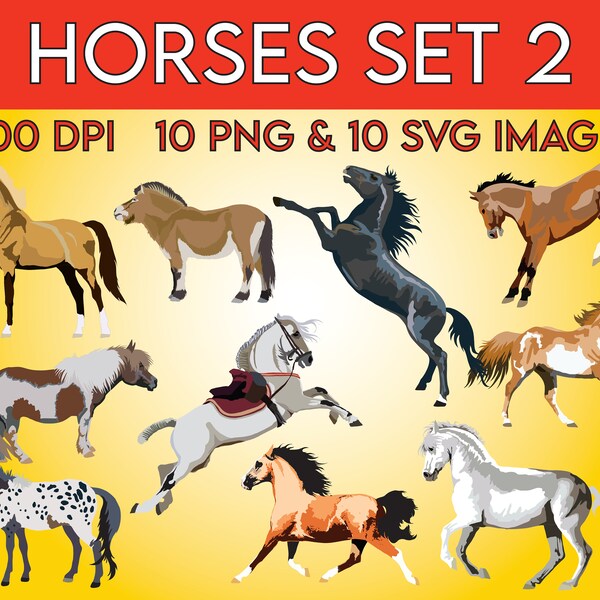 Pony Clip Art - Etsy