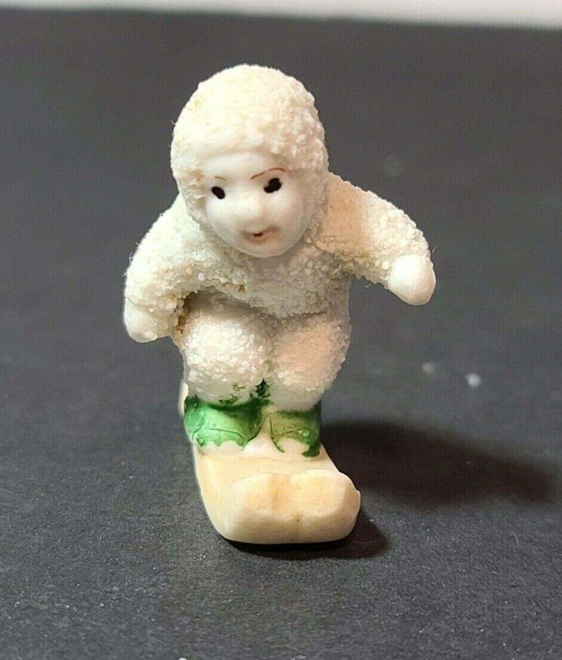 Vintage Bisque Snow Baby Figurine Christmas Porcelain Miniature Child ...