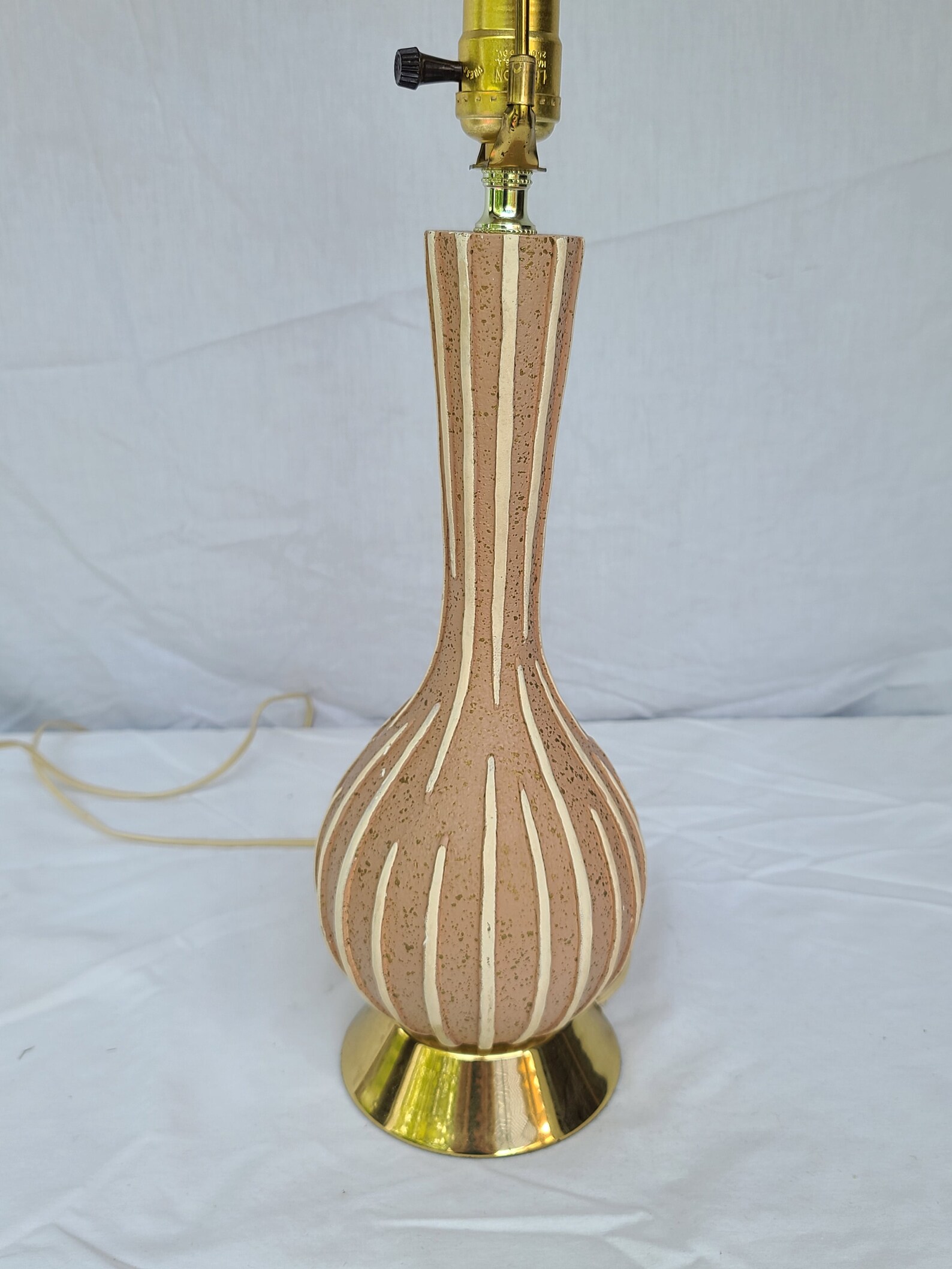 Vintage Mid Century Modern FAIP Chalkware Lamp Light Genie Bottle MCM ...
