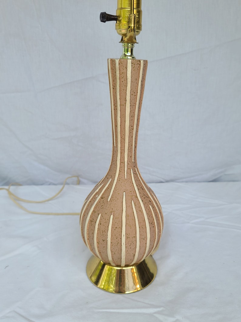 Vintage Mid Century Modern FAIP Chalkware Lamp Light Genie Bottle MCM ...