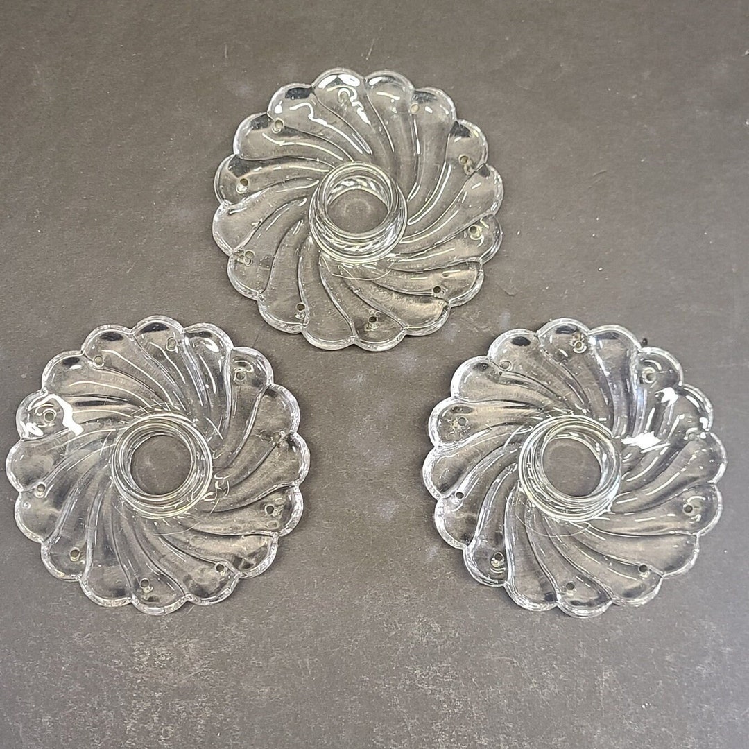 Vintage Antique Crystal Glass Bobeche Chandelier Candelabra Sconce ...