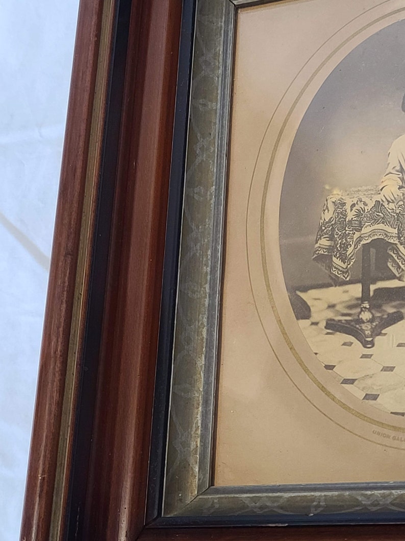 Victorian Antique Wood Glass Gold Gilt Deep Well Frame - Etsy