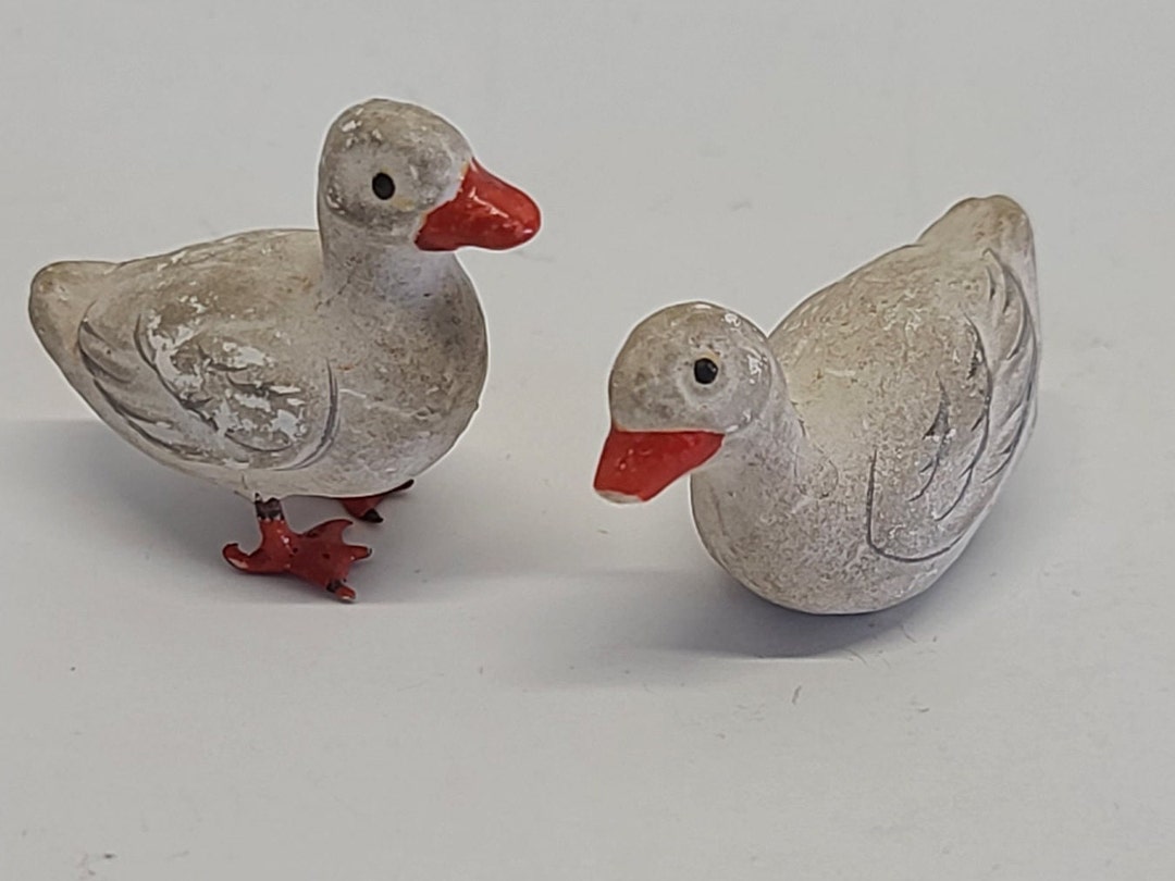 Vintage Antique Miniature Toy Composition Papier Mache Putz Goose ...
