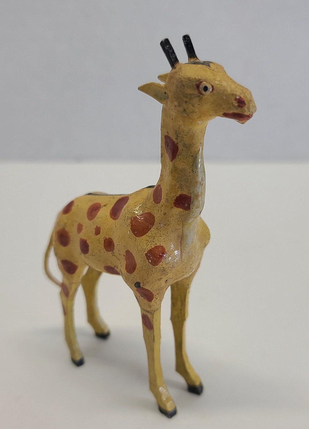 Vintage Antique Figurine Toy Match Stick Leg Composition Papier Mache ...