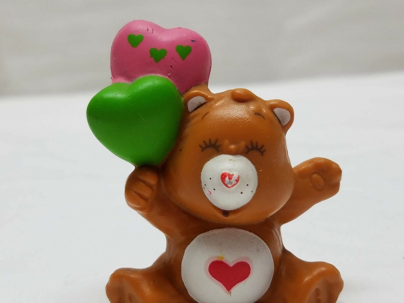 Vintage 1983 AGC Care Bears PVC Cake Topper 2 Brown Tenderheart Heart ...