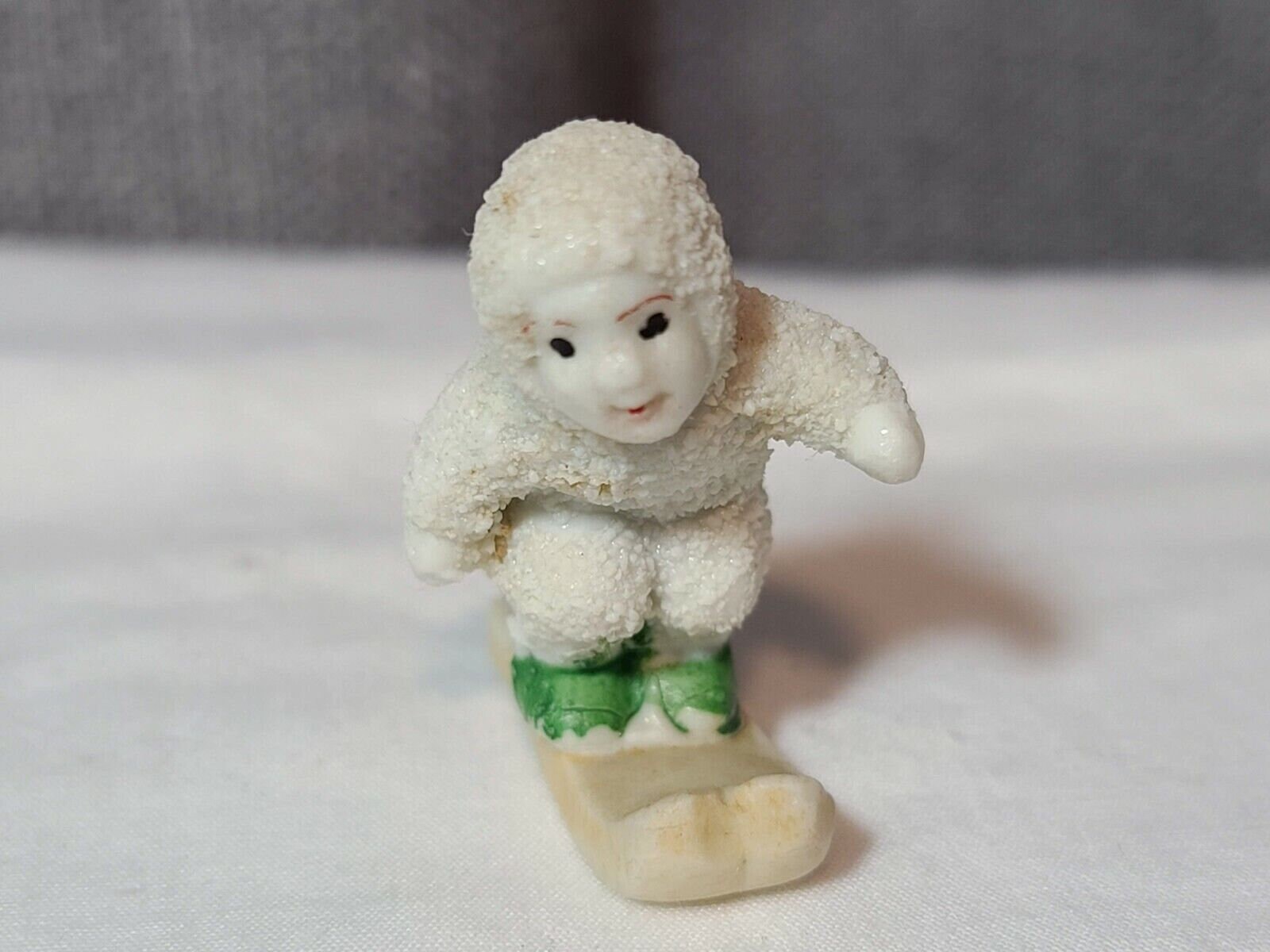 Vintage Bisque Snow Baby Figurine Christmas Porcelain Miniature Child ...