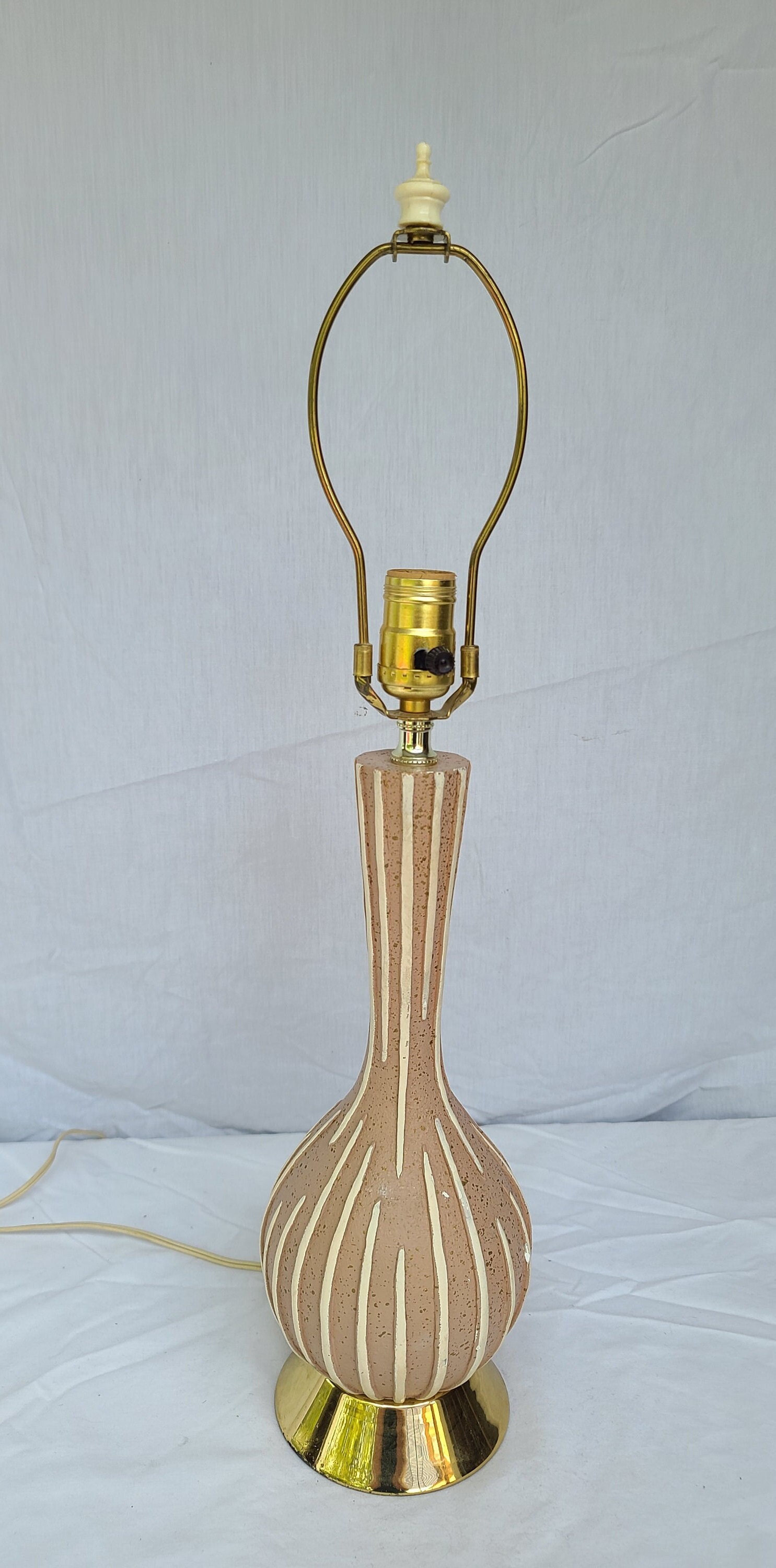 Vintage Mid Century Modern FAIP Chalkware Lamp Light Genie Bottle MCM ...