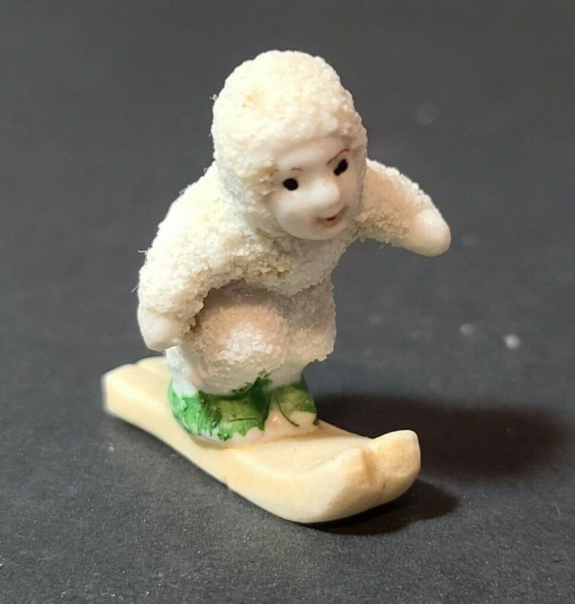 Vintage Bisque Snow Baby Figurine Christmas Porcelain Miniature Child ...