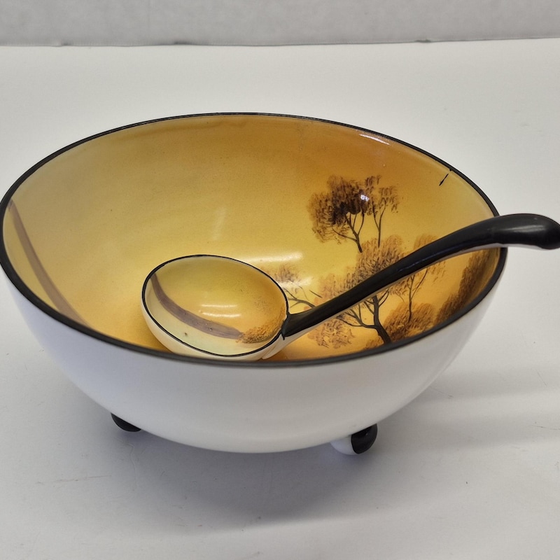 Noritake Lake Scene Bowl - Etsy