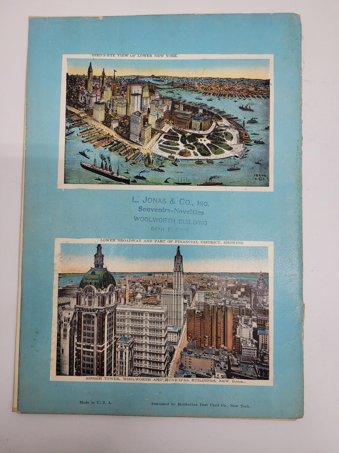 New York Illustrated Manhattan Post Card Co. Woolworth Building ...