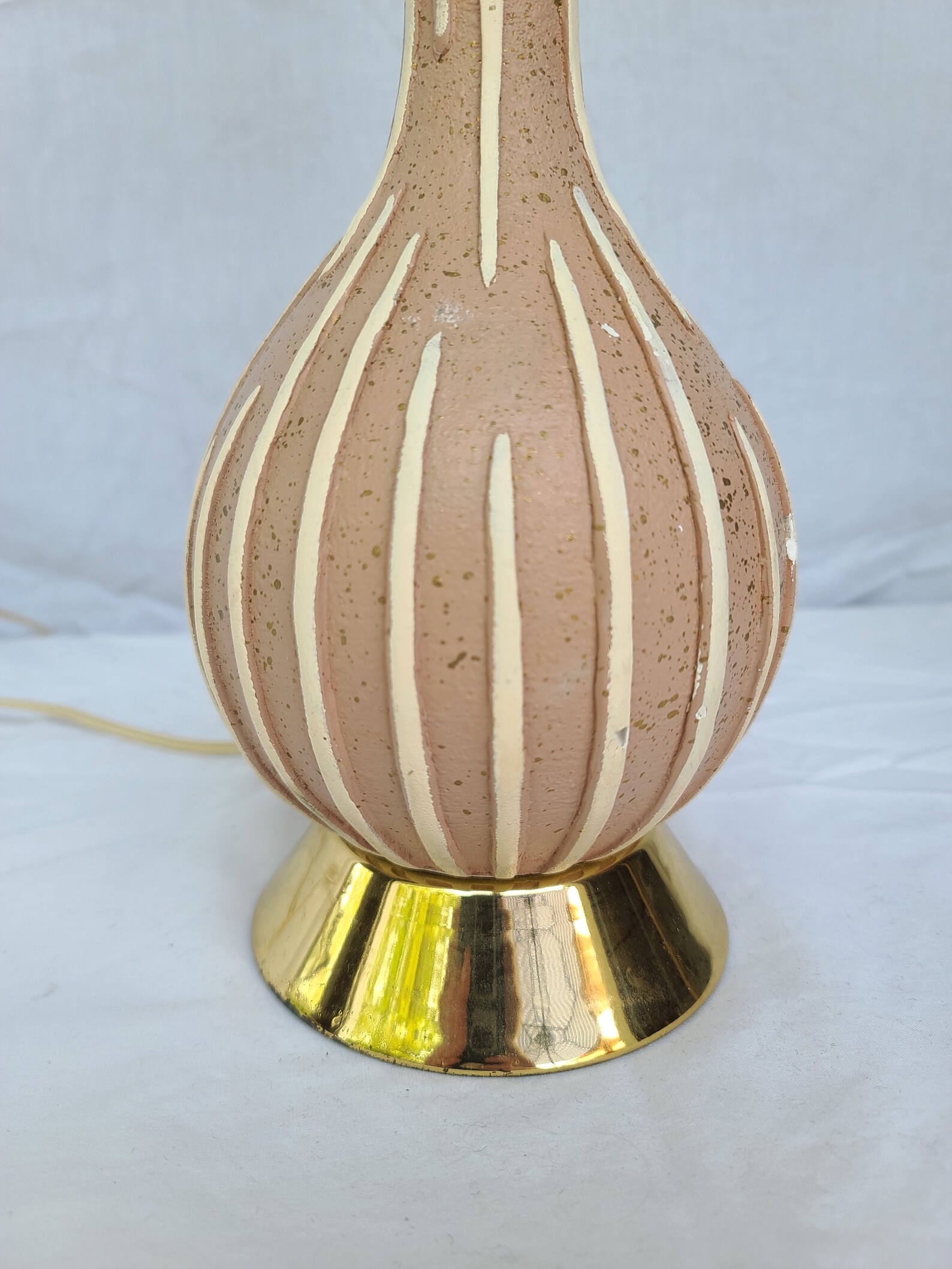 Vintage Mid Century Modern FAIP Chalkware Lamp Light Genie Bottle MCM ...