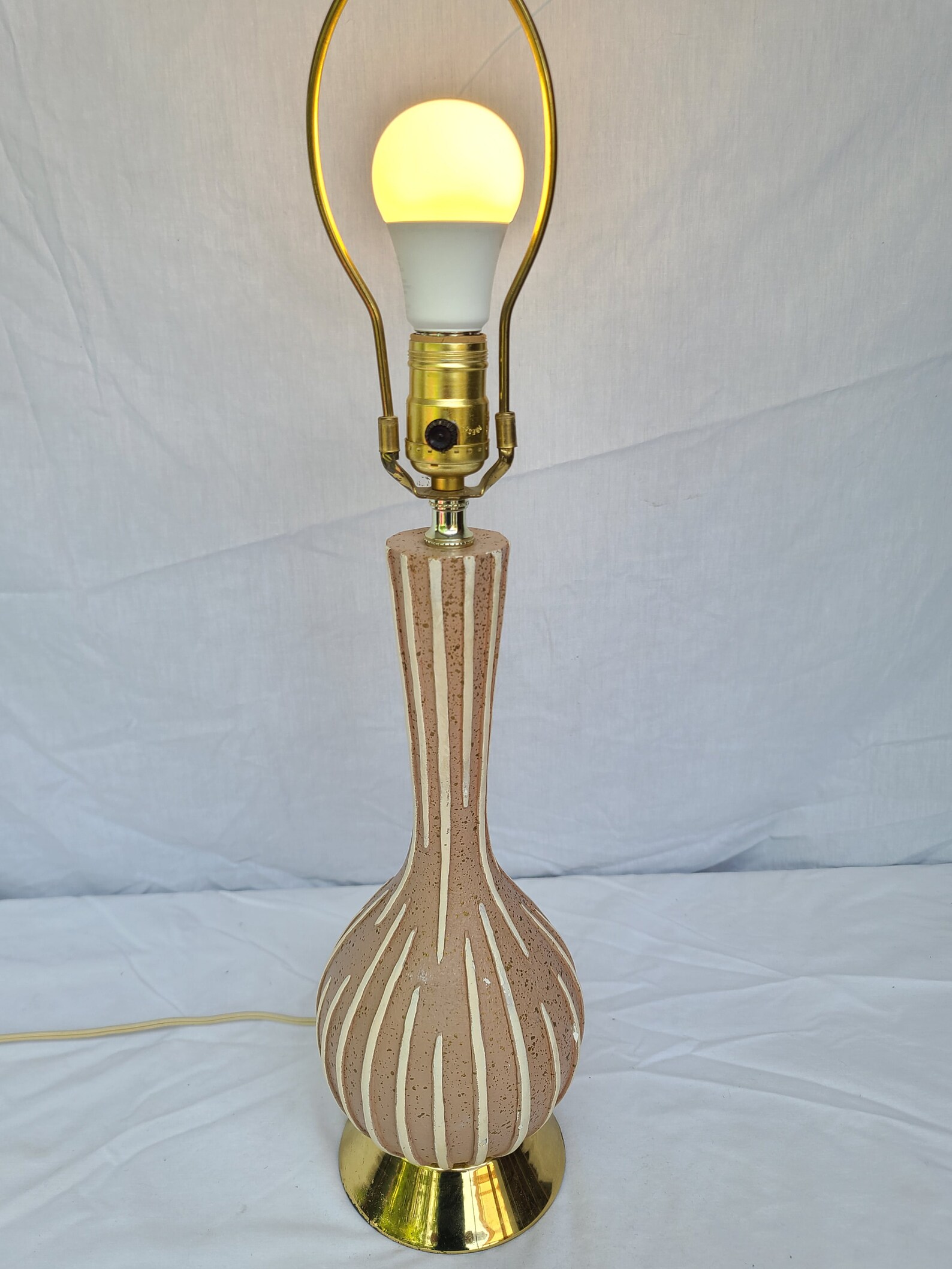 Vintage Mid Century Modern FAIP Chalkware Lamp Light Genie Bottle MCM ...