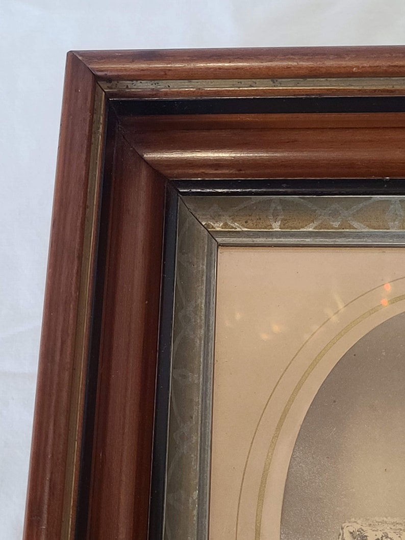 Victorian Antique Wood Glass Gold Gilt Deep Well Frame - Etsy