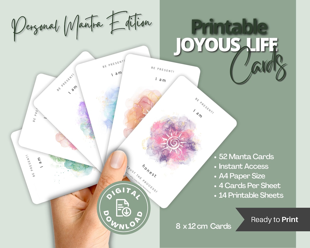 Personal Mantra Cards | Yoga Cards | Meditation Cards | Self Discovery ...