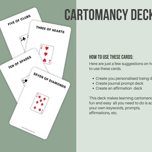Cartomancy Deck Blank | DIY Traing Deck | Fortune Telling Cards ...