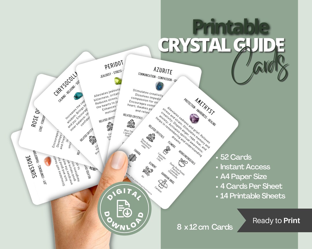 Crystal Guide Deck | Crystal Guidance Cards | Crystal References Cards ...
