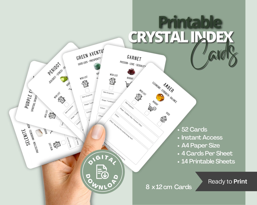 Crystal Index Deck | Crystal Collection Cards | Crystal References ...