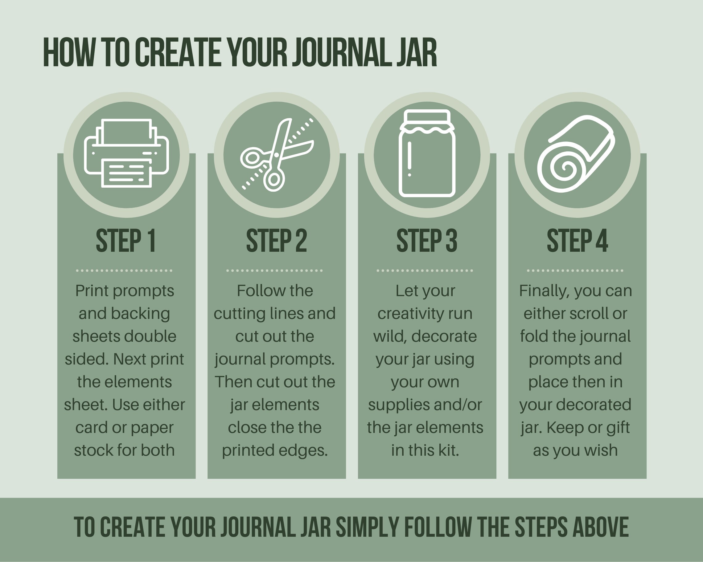 31 Day Morning Journal Jar Kit Journaling Kit DIY Journal Jar Printable ...