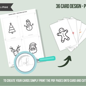 Christmas Zener (ESP) Cards | DIY Training Deck | ESP Cards | Psychic ...