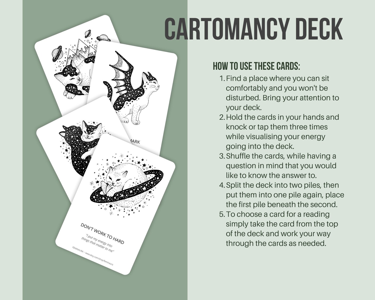 Cat Oracle Deck | Advice From Cats | Guidance Cards | Oracle Cards ...