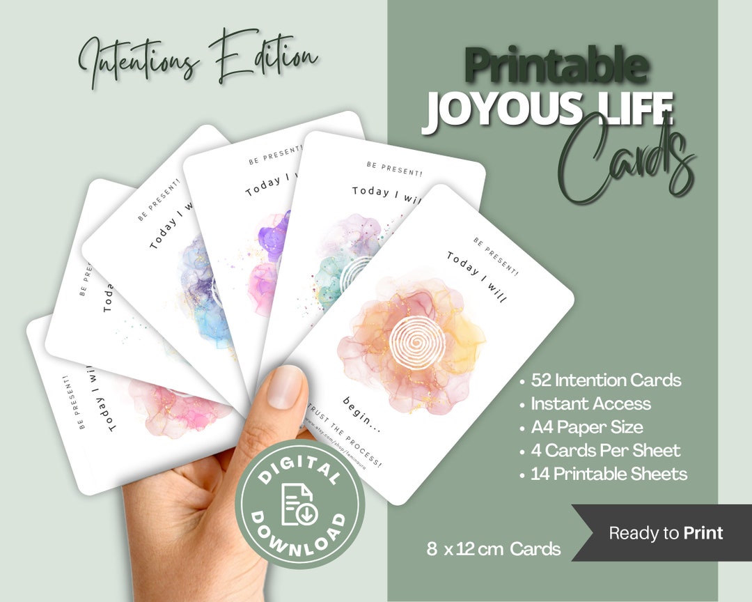 Intention Cards | Yoga Cards | Meditation Cards | Self Discovery Cards ...