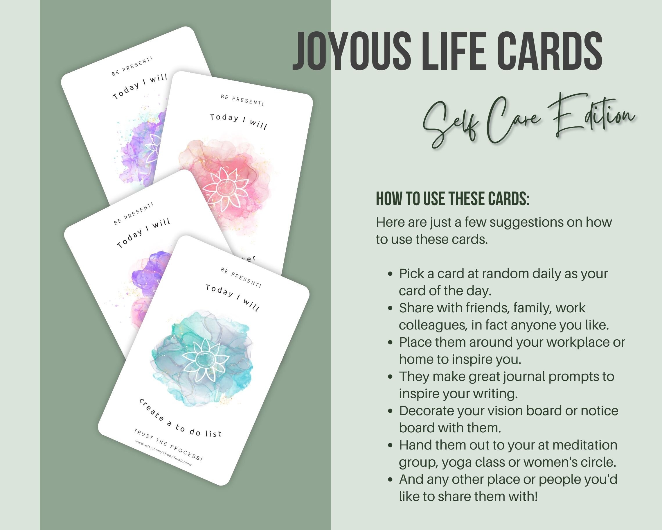 Self Care Cards | Yoga Cards | Meditation Cards | Self Discovery Cards ...