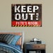 Personalized Decal, Keep Out Warning Wall Decal, for Garage, Gameroom ...