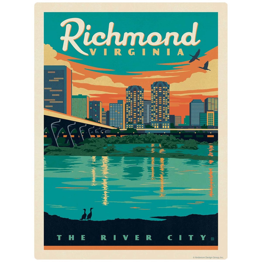 Bumper Sticker: Richmond Virginia River City Vinyl Sticker–laptop Decal ...