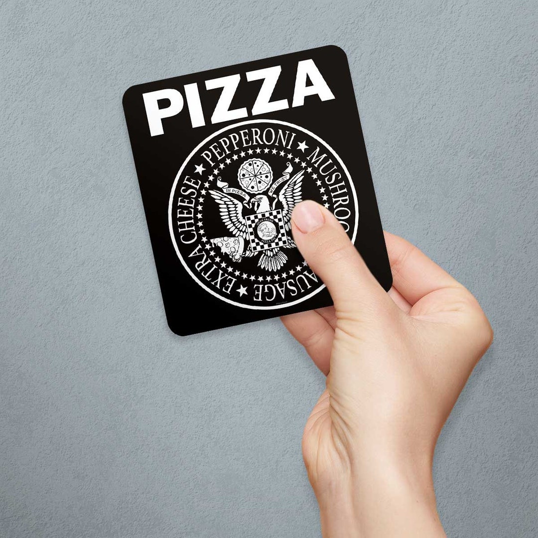 Vinyl Sticker; Pizza Punk Rock Logo Decal, Bumper Sticker for ...