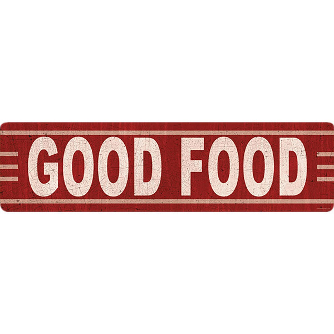 Good Food Vintage Style Wall Decal, Peel and Stick Wall Sticker for ...