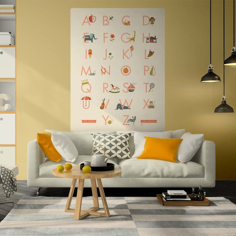 My First ABC Alphabet Chart Decal for Girlspeel and Stick - Etsy