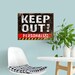 Personalized Decal Keep Out Warning Wall Decal for Garage - Etsy