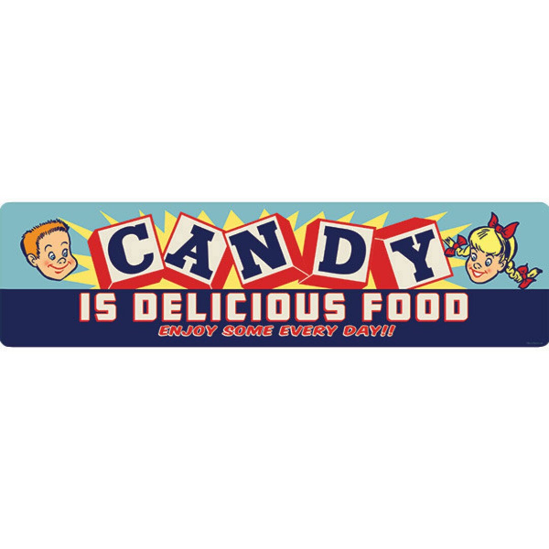 Candy is Delicious Food Kids Wide Wall Decal - Etsy