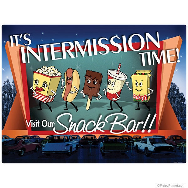 Intermission Time Snack Bar Wall Decal Lobby Dancing - Etsy