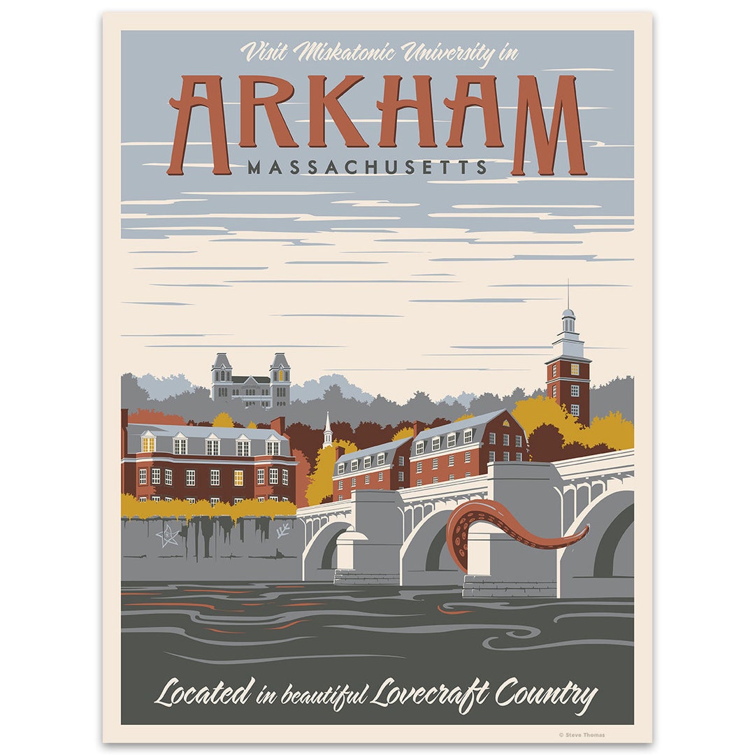 Vinyl Sticker Arkham Massachusetts Lovecraft Country Travel Souvenir ...
