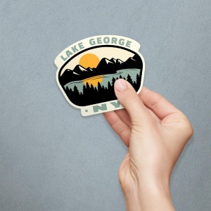 New York Lake George Rolling Hills Sticker, NY Sticker, for Coolers ...