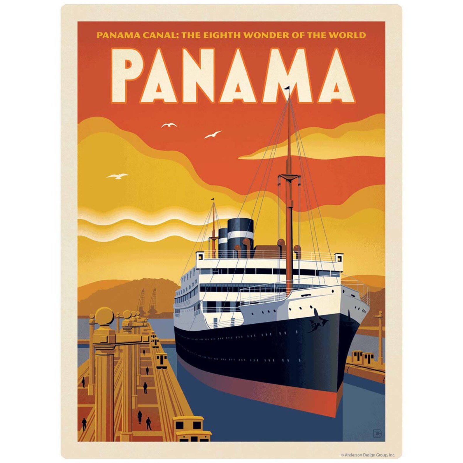 Panama Canal Vinyl Stickerlaptop Decalbumper Stickercar - Etsy