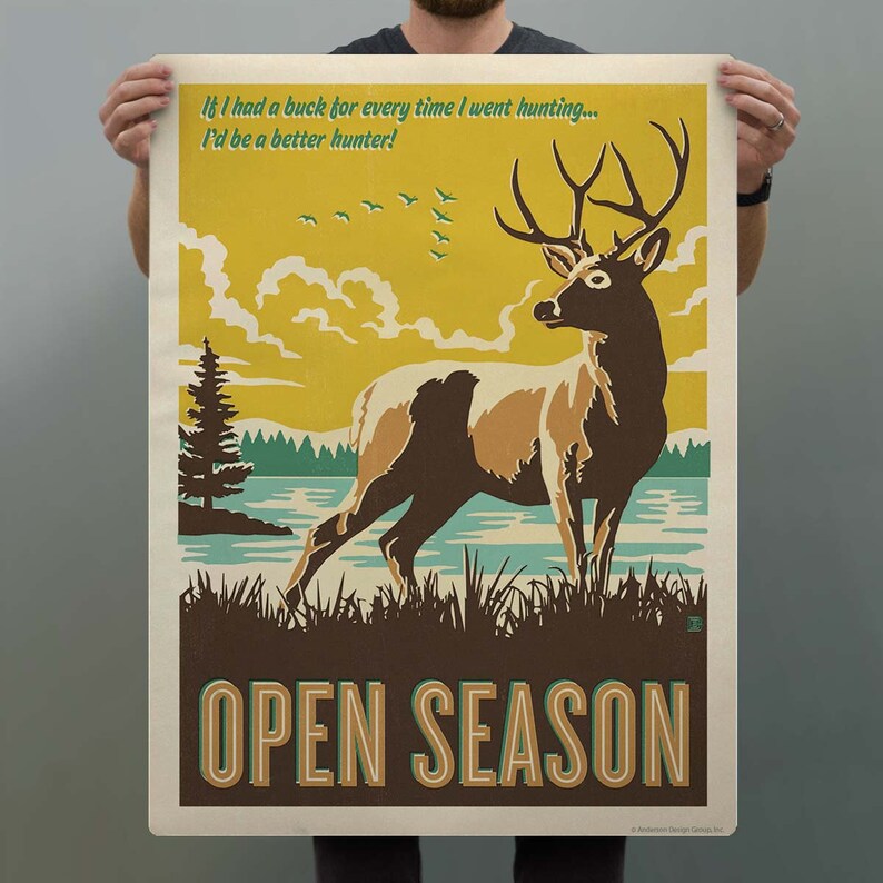 Buck Open Season Decalpeel and Stick Graphicremovable Wall - Etsy
