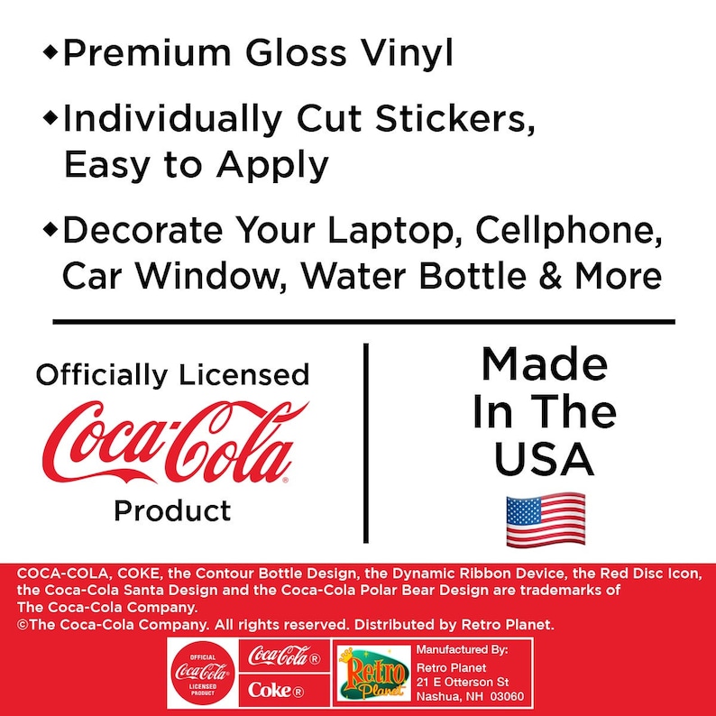 Coca-cola Red Circle Bottle Vinyl Sticker, Officially Licensed Coke ...