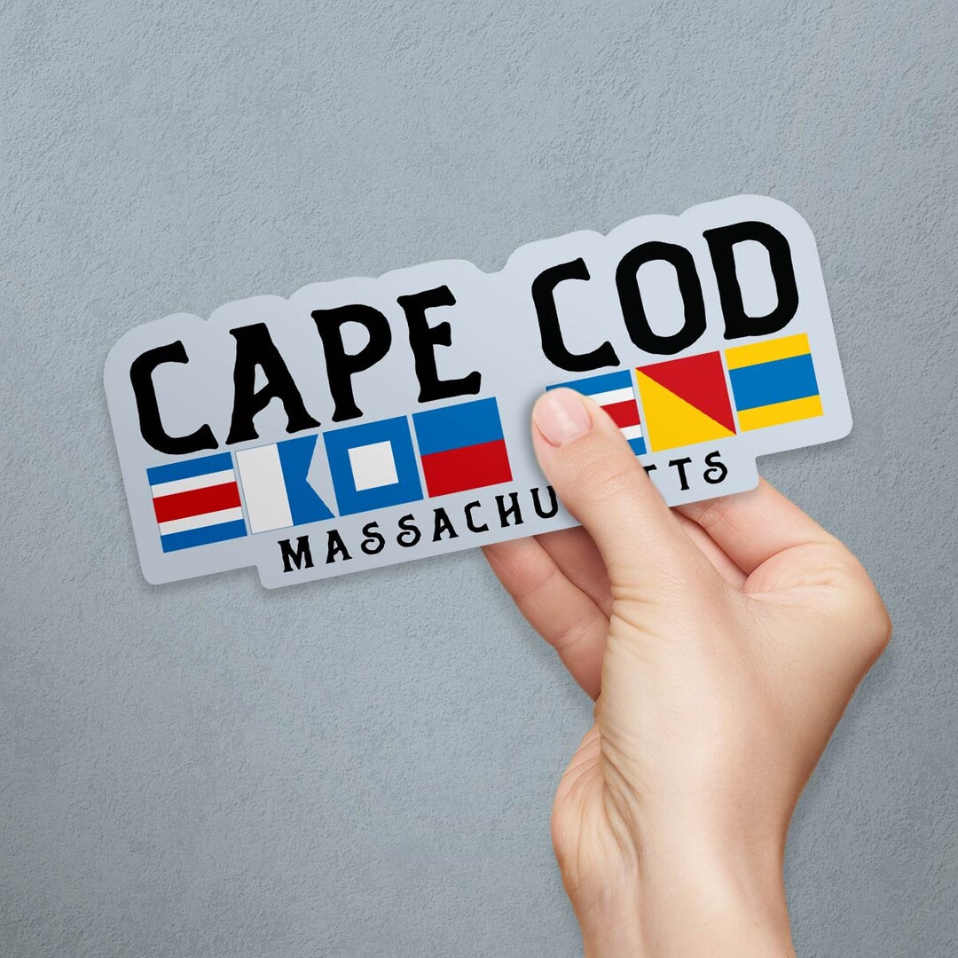 Bumper Sticker; Cape Cod Nautical Flag Large Vinyl Decal for Car Window ...
