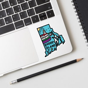 Rhode Island State Pride Die Cut Vinyl Sticker - Etsy