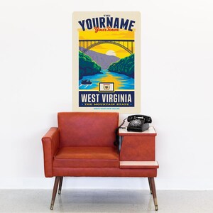 Personalized Decal West Virginia State Pride, Peel & Stick Wall Sticker ...